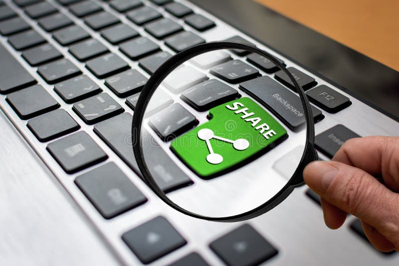 Keyboard with sign share stock image. Image of innovation - 88019061