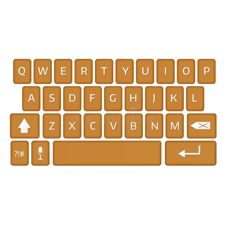 Keyboard Of Smartphone Alphabet Buttons Stock Vector Illustration Of