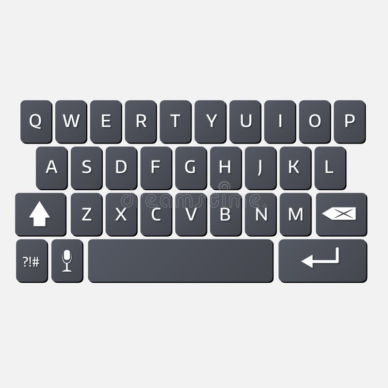 Keyboard of Smartphone, Alphabet Buttons Stock Vector - Illustration of ... Keyboard of Smartphone, Alphabet Buttons Stock Vector - Illustration of ...