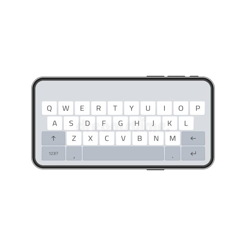 Keyboard of smartphone. stock vector. Illustration of graphic - 249721015