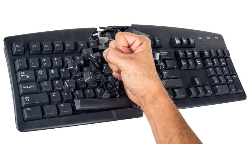 Smashed keyboard stock photo. Image of data, electronic - 64504754
