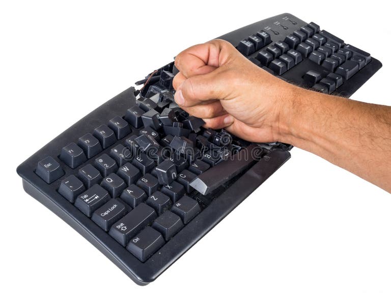 Keyboard Smashed by Angry User Stock Photo - Image of angry, destroyed ...