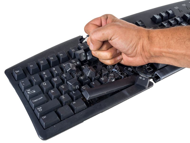 Smashed keyboard stock photo. Image of data, electronic - 64504754