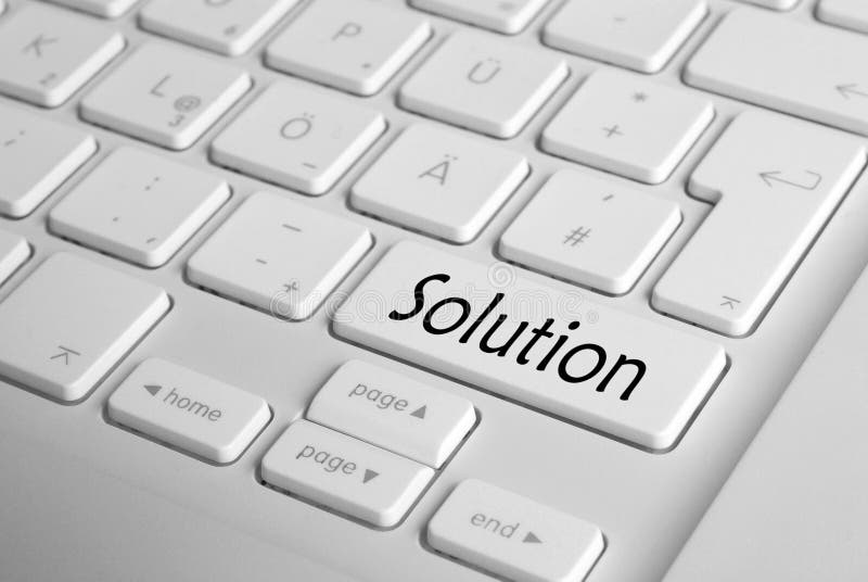 Solutions on keyboard stock photo. Image of green, decision - 17874314