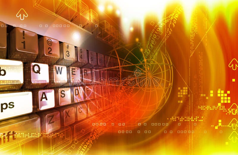 Keyboard and space stock illustration. Illustration of digit - 3581262