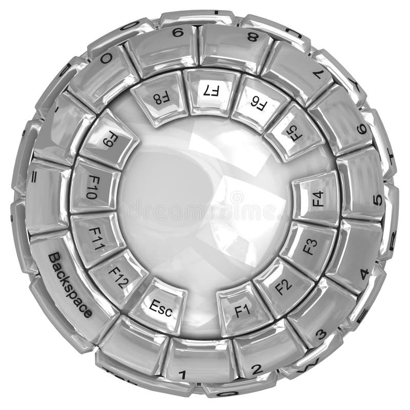 Keyboard Sphere Color stock illustration. Illustration of round - 19276289