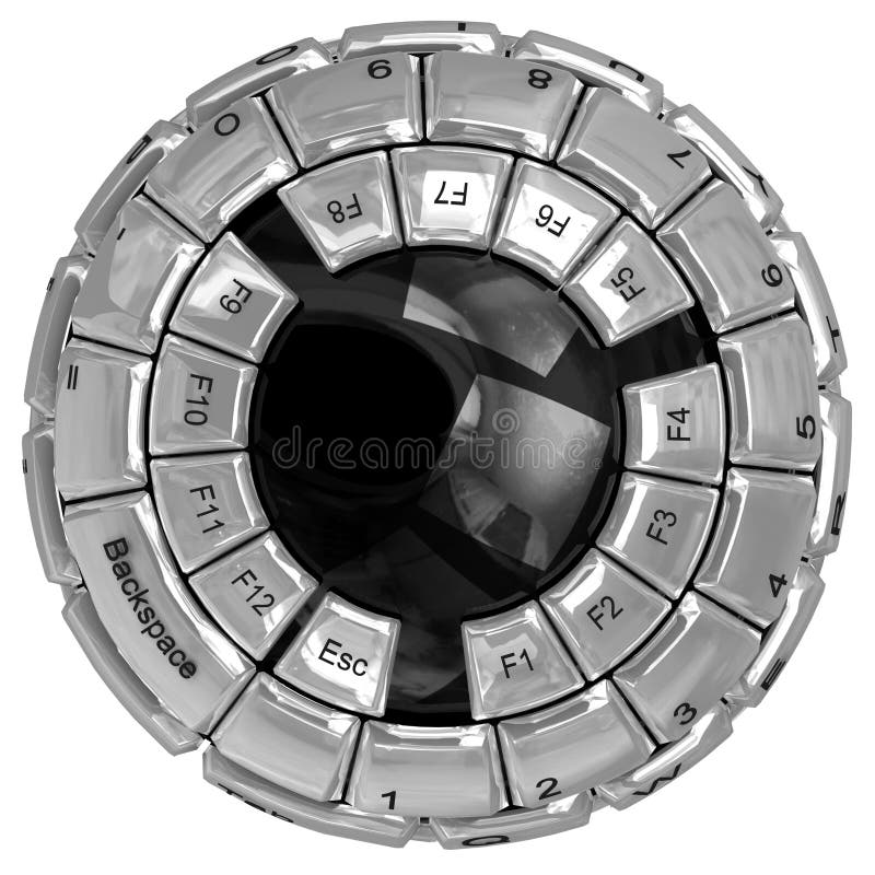 Keyboard Sphere Color stock illustration. Illustration of round - 19276289