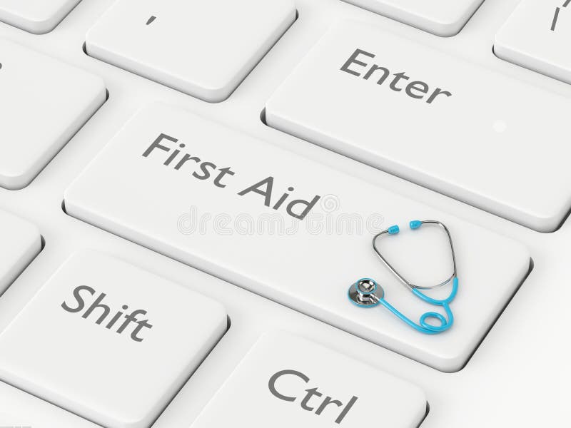 Keyboard Stethoscope First Aid Key Stock Illustrations – 4 Keyboard ...
