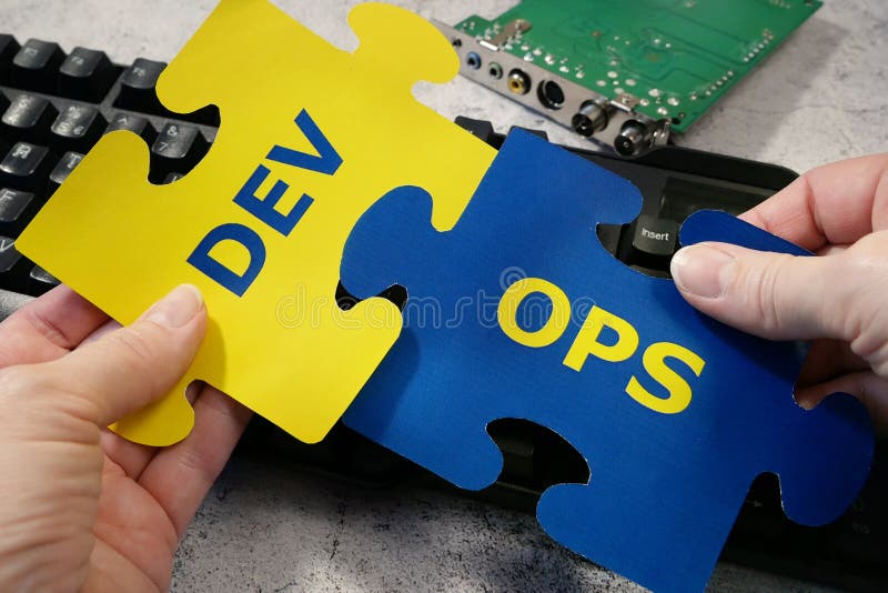 Keyboard Sticker DevOps. DevOps Concept for Software Engineering ...