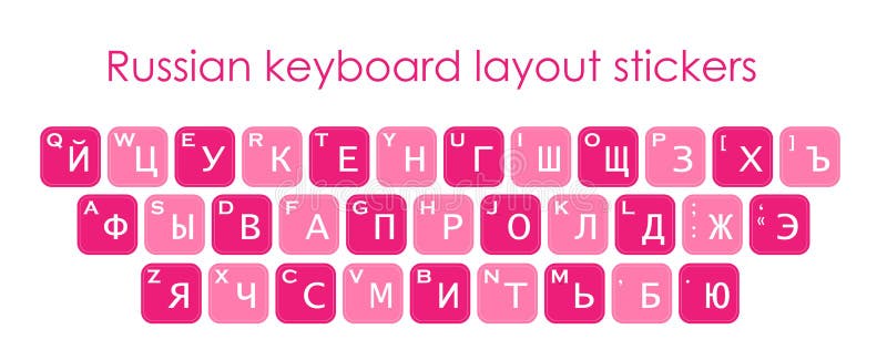 Keyboard Stickers. Russian Layout. Cyrillic. Russian Letters Stickers ...