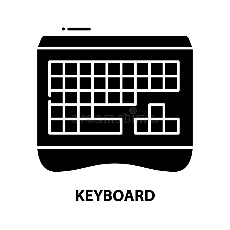 Keyboard Symbol Icon, Black Vector Sign with Editable Strokes, Concept ...