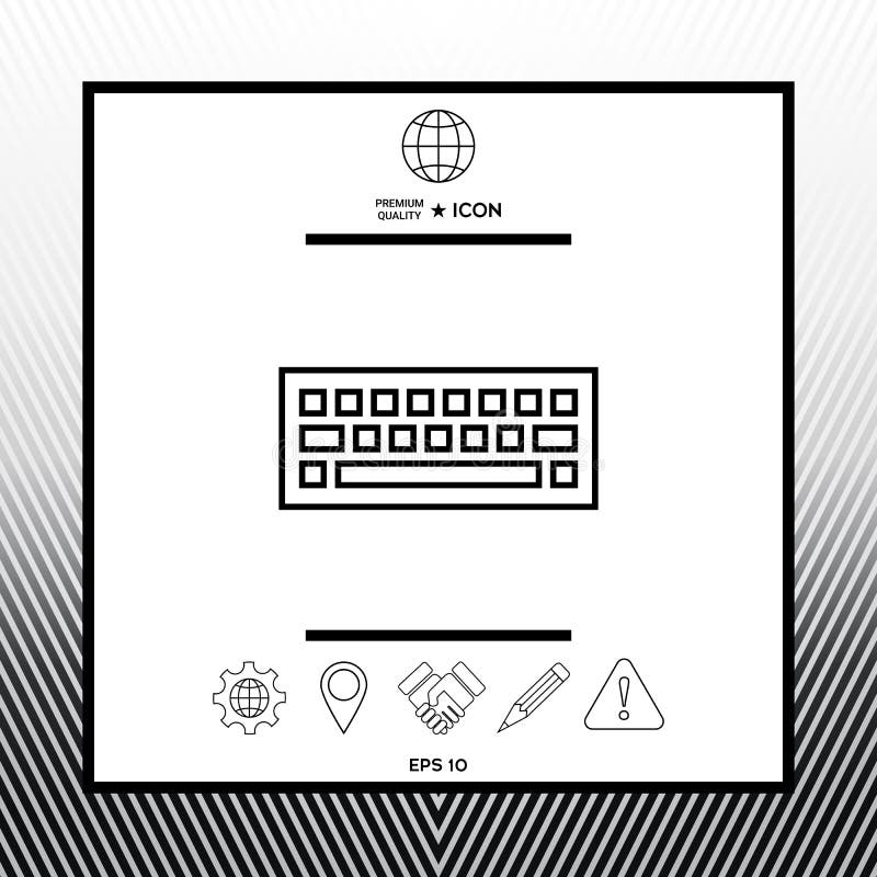 Keyboard symbol icon stock vector. Illustration of press - 110154892