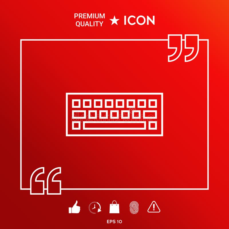 Keyboard symbol icon stock vector. Illustration of desktop - 109668410