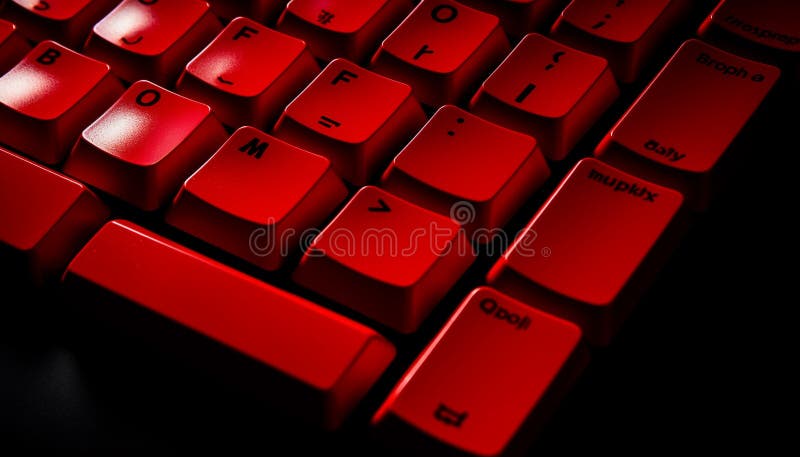 Keyboard Symbol Illuminates Modern Laptop for Global Communication and ...