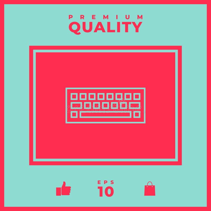 Keyboard Symbol Line Icon. Graphic Elements for Your Design Stock ...