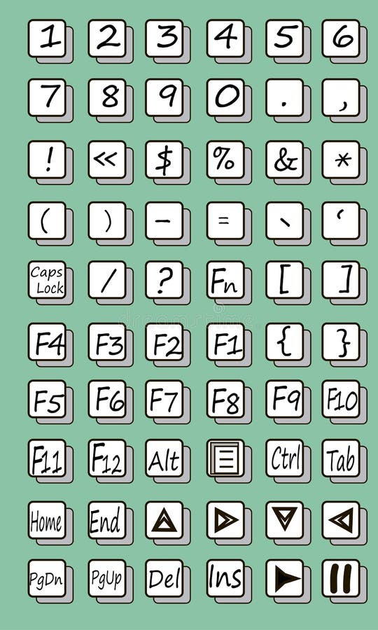 Keyboard Symbol Vector Illustration Stock Vector - Illustration of ...