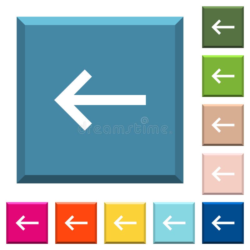 Keyboard Tab White Icons on Edged Square Buttons Stock Vector ...