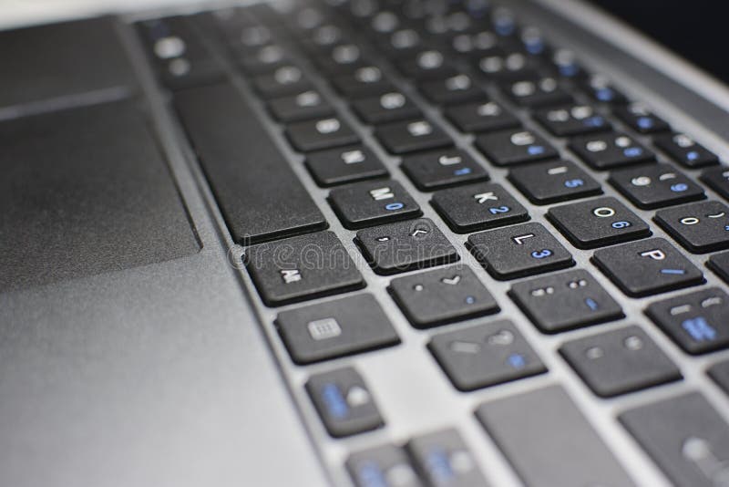 Laptop keyboard close-up stock photo. Image of computer - 115519308