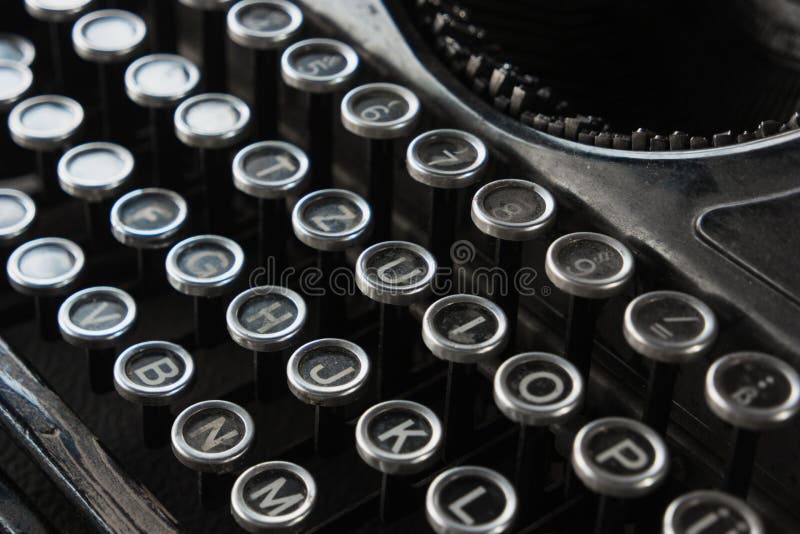 Keyboard of a Typewriter 40s Stock Photo - Image of machine, mechanical ...