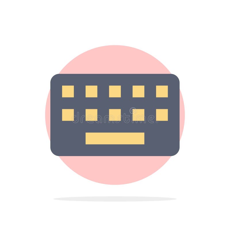 KeyBoard, Typing, Board, Key Abstract Circle Background Flat Color Icon ...