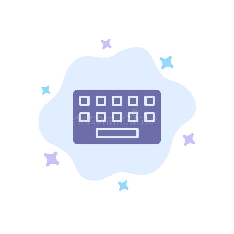 KeyBoard, Typing, Board, Key Blue Icon on Abstract Cloud Background ...