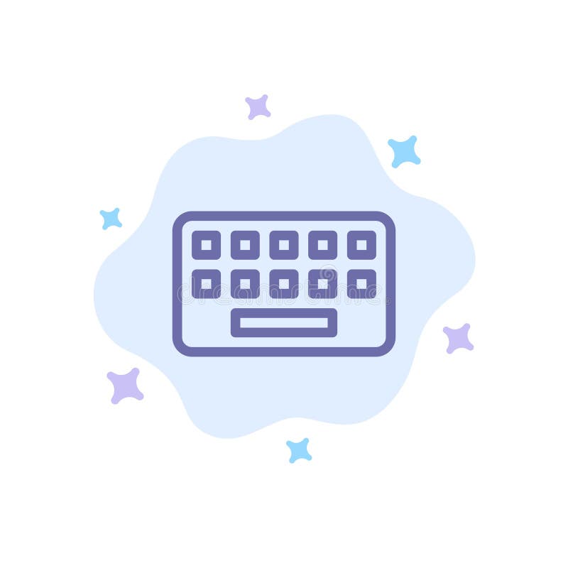 KeyBoard, Typing, Board, Key Blue Icon on Abstract Cloud Background ...