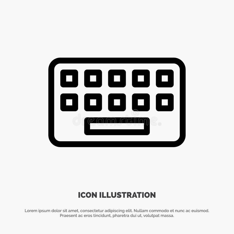KeyBoard, Typing, Board, Key Line Icon Vector Stock Vector ...