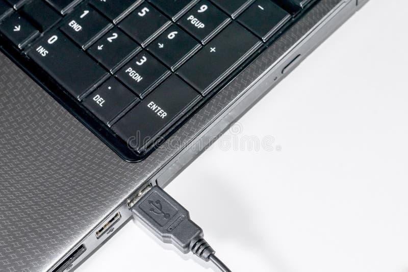 Keyboard and usb cable on stock photo. Image of internet - 39001032