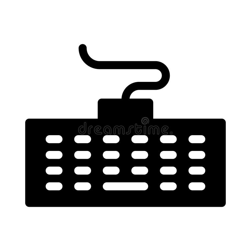 Keyboard Vector Glyph Flat Icon Stock Illustration - Illustration of ...