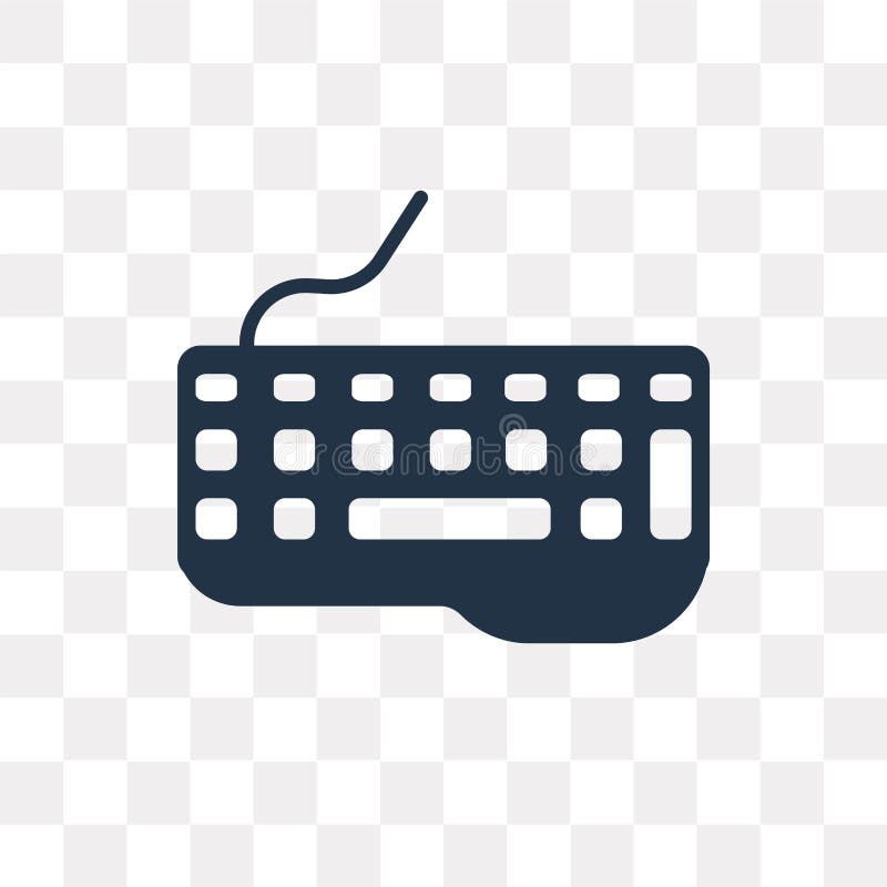Keyboard Vector Icon Isolated on Transparent Background, Keyboard ...