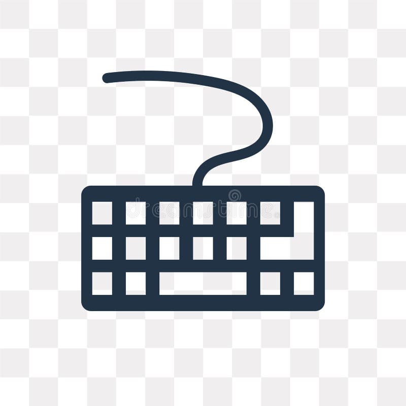 Keyboard Vector Icon Isolated on Transparent Background, Keyboard ...