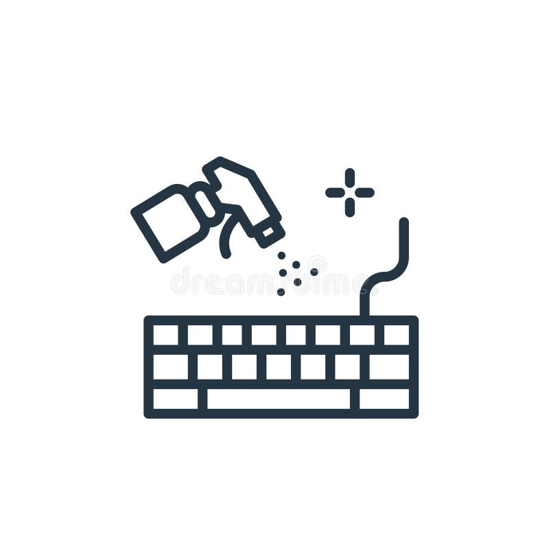 Keyboard Vector Icon Isolated on White Background. Outline, Thin Line ...