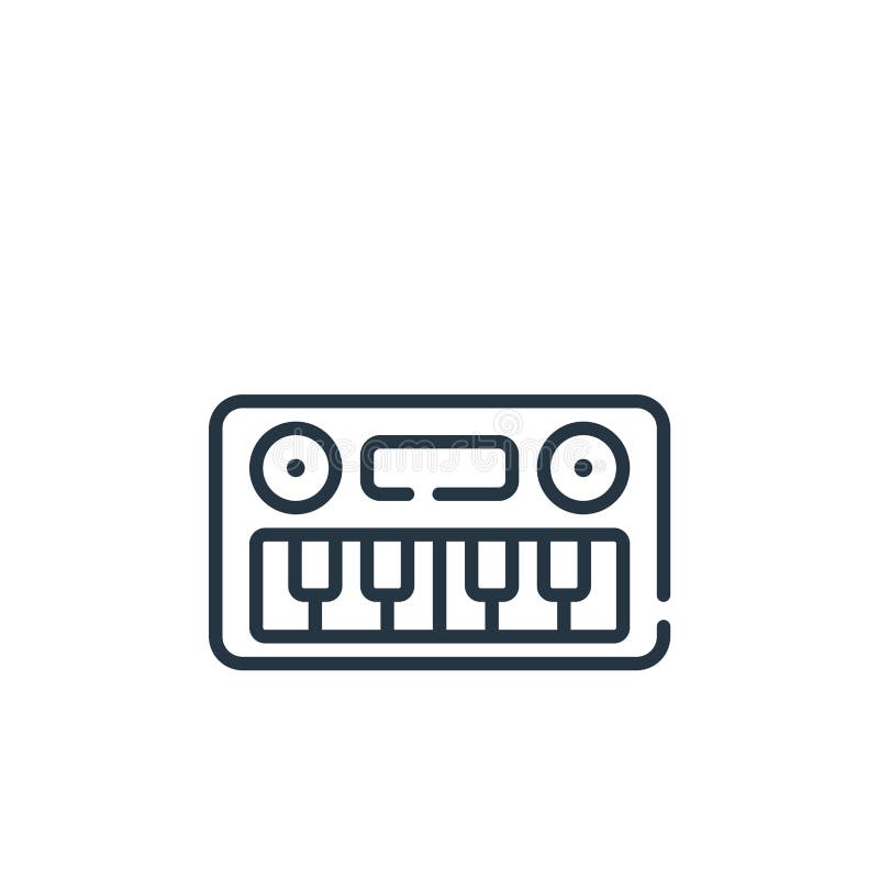 Keyboard Vector Icon Isolated on White Background. Outline, Thin Line ...