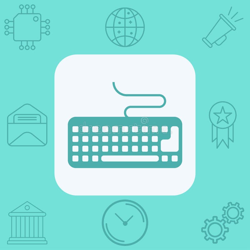 Keyboard Vector Icon Sign Symbol Stock Vector - Illustration of laptop ...