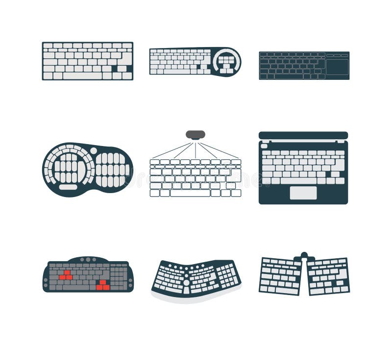Keyboard vector icons set. stock vector. Illustration of laptop - 73709022
