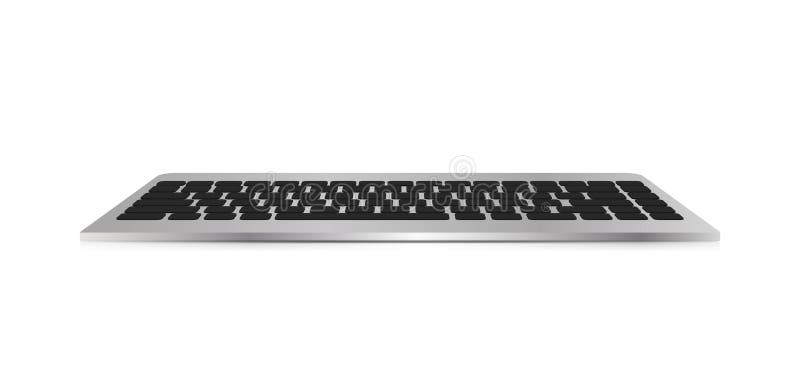 Keyboard Vector Illustration. Side View. Keyboard Isolated on a White ...