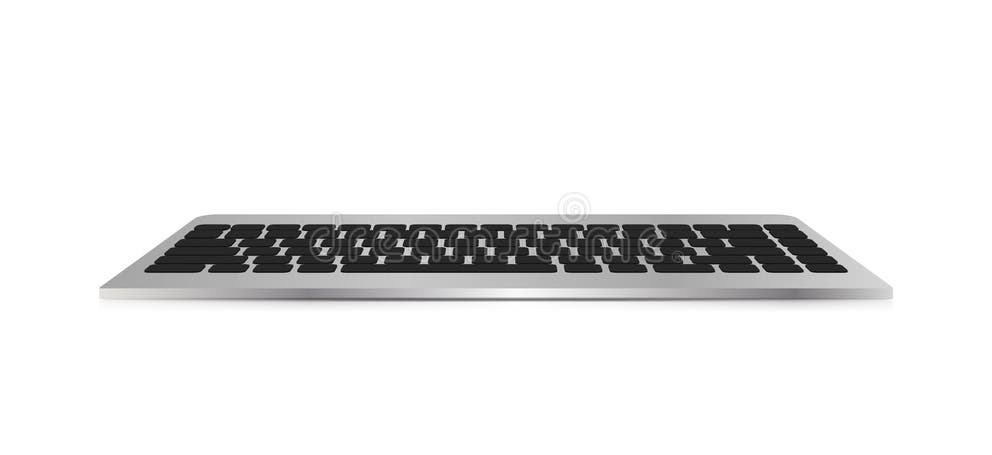Keyboard Vector Illustration. Side View. Keyboard Isolated on a White ...