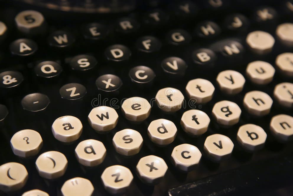 Keyboard of a Very Old Typewriter Stock Image - Image of ancient ...