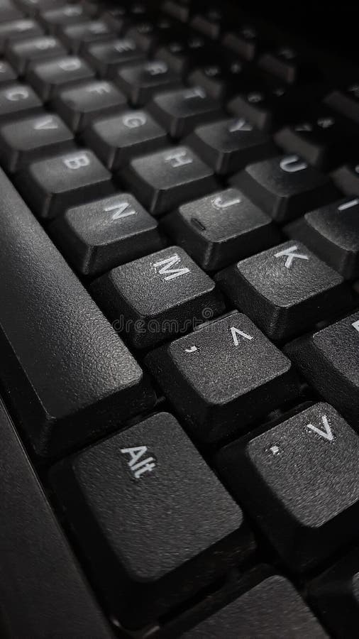 Keyboard view from a pc stock image. Image of view, alphabet - 203292531