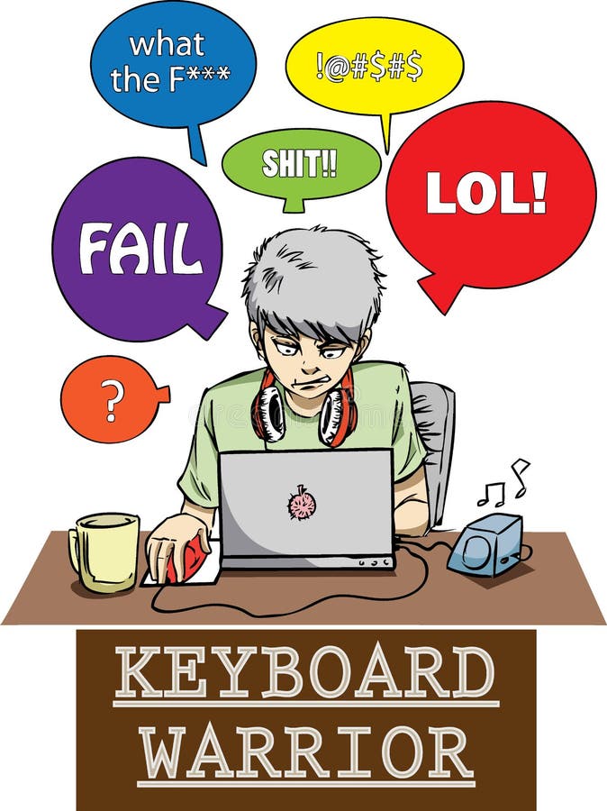 Keyboard Warrior Stock Vector - Image: 71116686