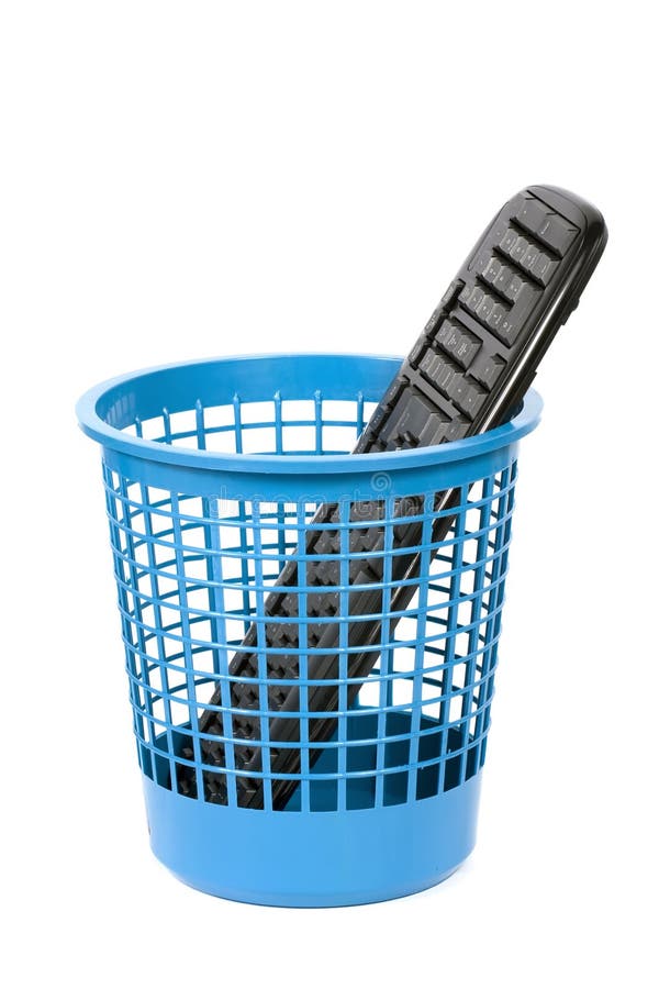 Keyboard in a Waste Basket stock photo. Image of office - 9740374