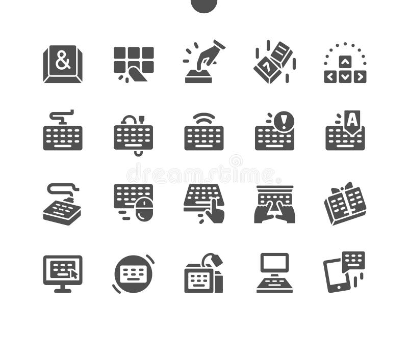 Computer Keyboard Typing Pictogram Stock Illustrations – 188 Computer ...