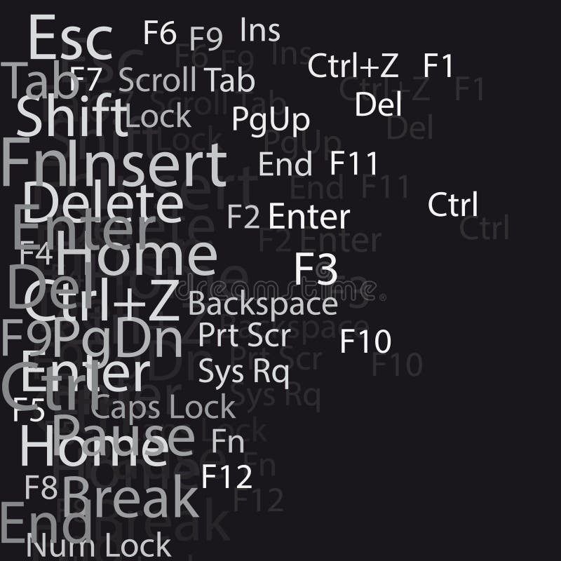 Keyboard Windows Text Composition Abstract Background Stock ...