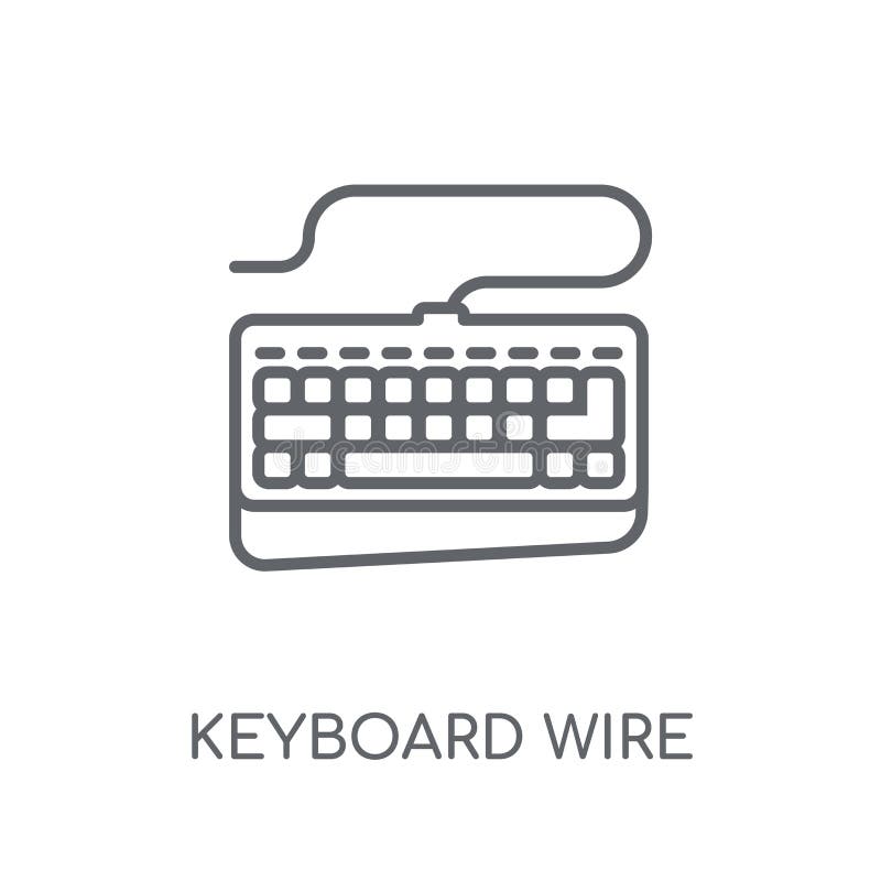 Keyboard Wire Linear Icon. Modern Outline Keyboard Wire Logo Con Stock ...