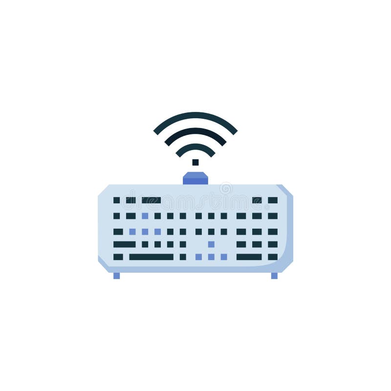 Keyboard Wireless Vector Icon. Computer Component Icon Flat Style ...