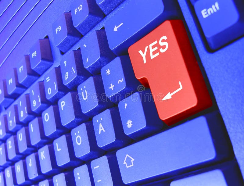 Computer Keyboard with Yes, No and Maybe Keys Stock Photo - Image of ...