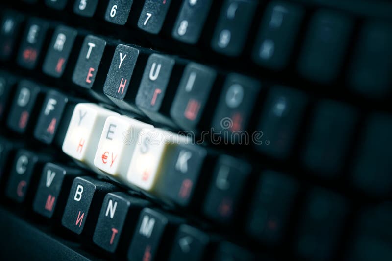 Keyboard yes key stock image. Image of homepage, stroke - 26160971