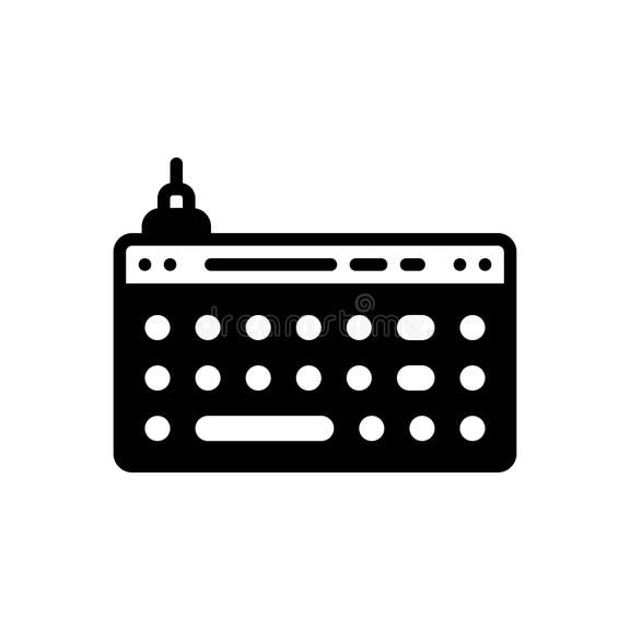 Black Solid Icon for Keyboards, Hardware and Fingerboard Stock Vector ...