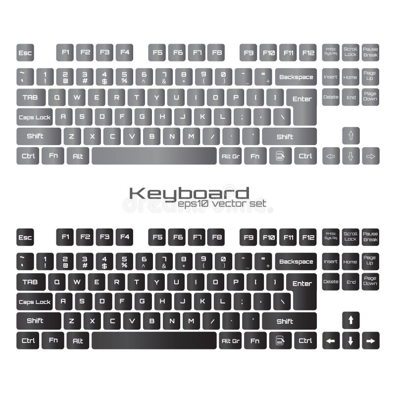 Black computer keyboard stock vector. Illustration of information ...