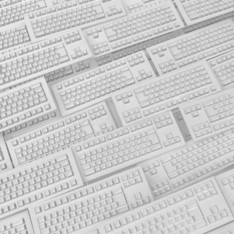 Keyboards White stock illustration. Illustration of mechanical - 72402465